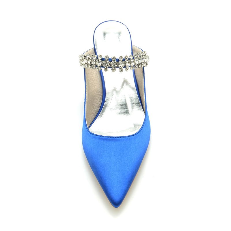 Closed Toe Kitten Heel Wedding Shoesparty Shoes With Rhinestone Missacc