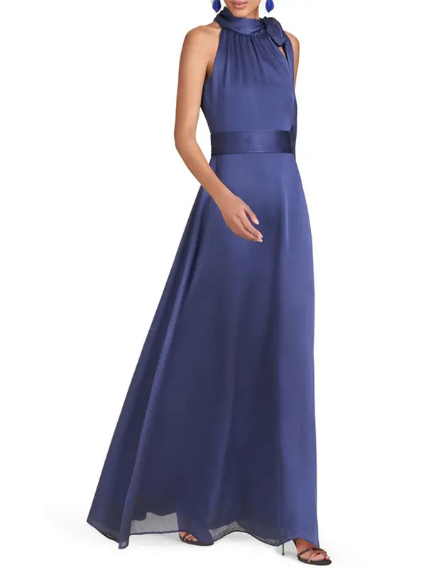 A-Line Sleeveless Tea-Length Chiffon Mother Of The Bride Dresses With ...